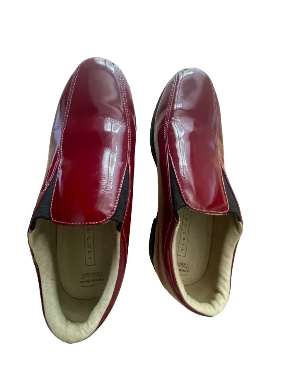 Nike | Shoes | Nike Air Verdana Last Red Patent Leather Slip On Golf ...